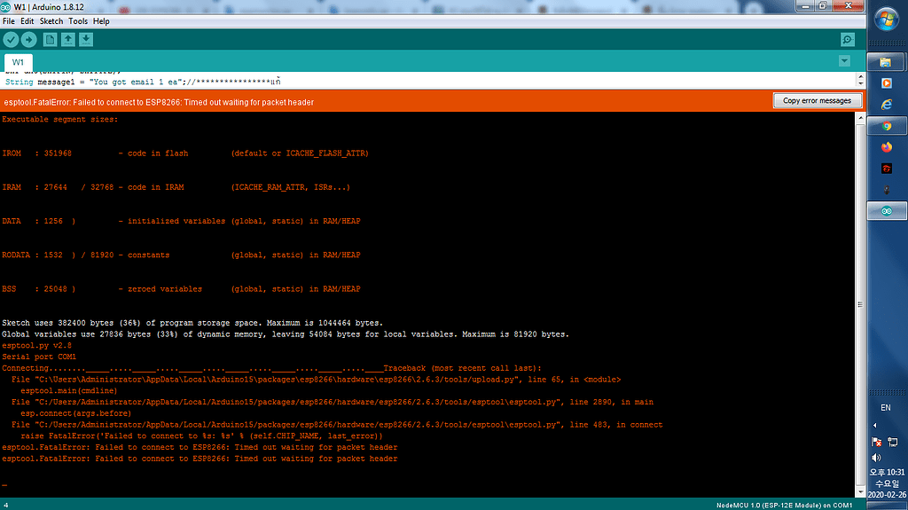 Esptool Fatalerror Failed To Connect To Esp8266 Timed Out Waiting For Packet Header ☕️