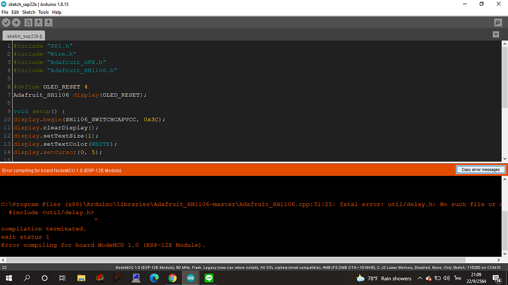 เชื่อมต่อจอ OLED ไม่ได้รบกวนช่วยดูทีครับ - 🎛 Electronic - อิเล็กอีซี่(Eleceasy)