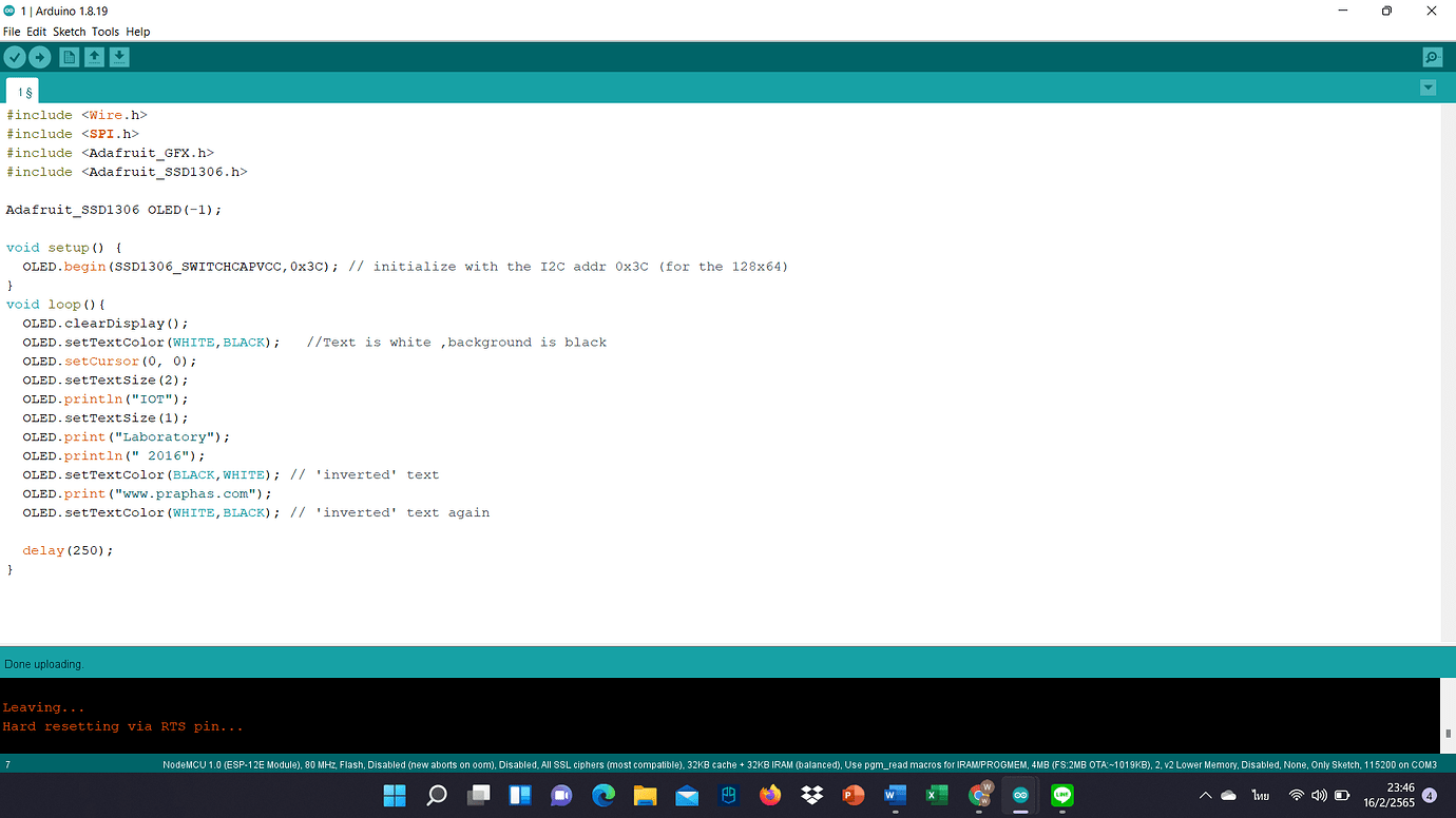 หน้าจอ OLED ไม่แสดง - ⌨️ Programming - อิเล็กอีซี่(Eleceasy)